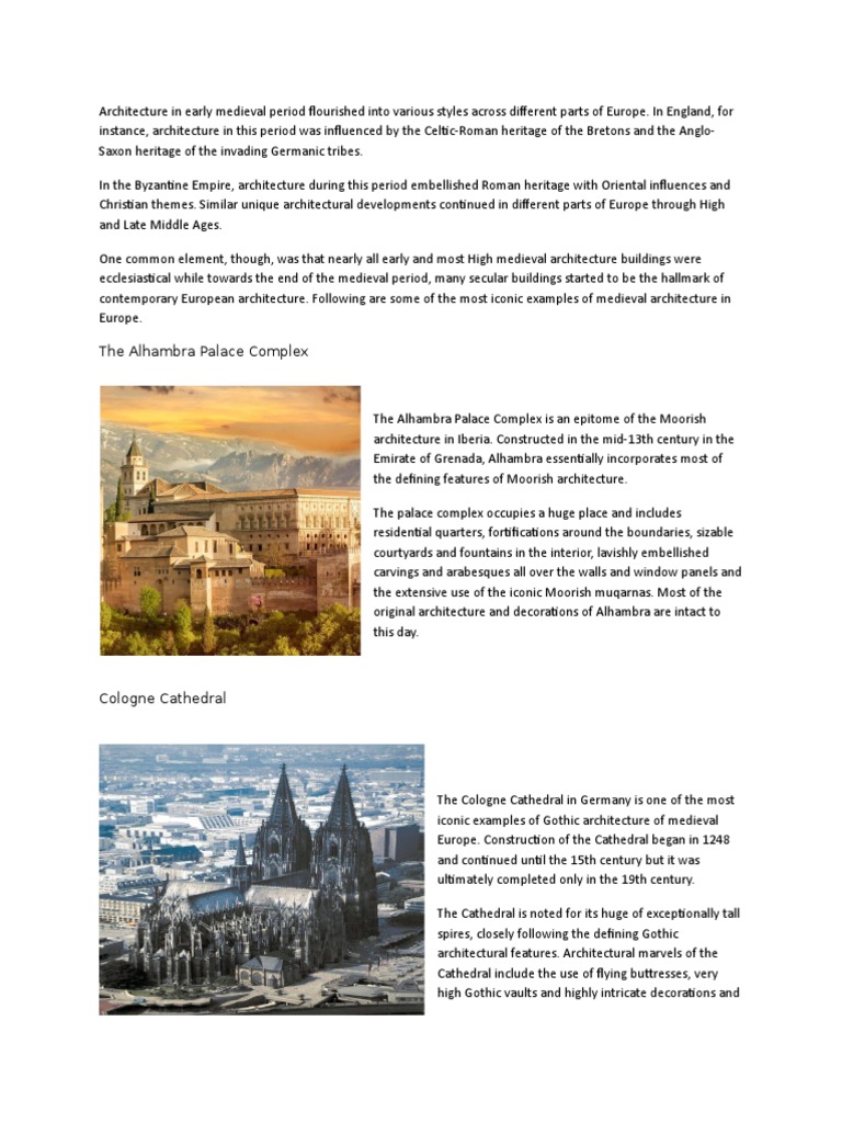 Architectural Styles of Medieval Europe: Iconic Examples from England ...