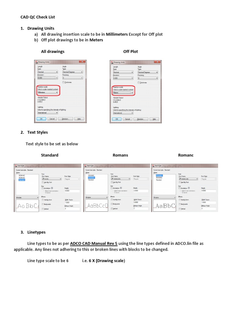 Common CAD Drawing QC Check List | PDF | Computing