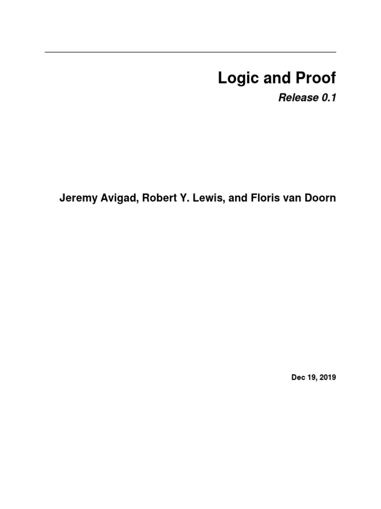 Logic and Proof | PDF | Mathematical Proof | Logical Consequence
