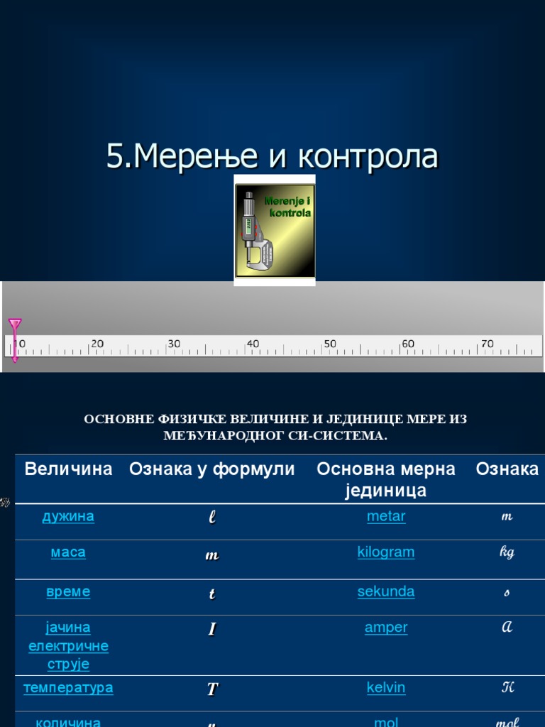 Merenje I Kontrola | PDF