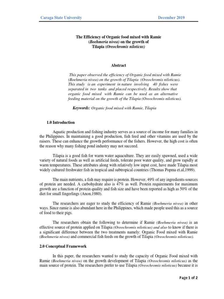 Experimental Research Sample | PDF | Aquaculture | Fish And Humans