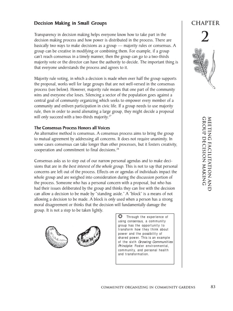 Decision Making in Small Groups To Organize Your Community Garden | PDF ...