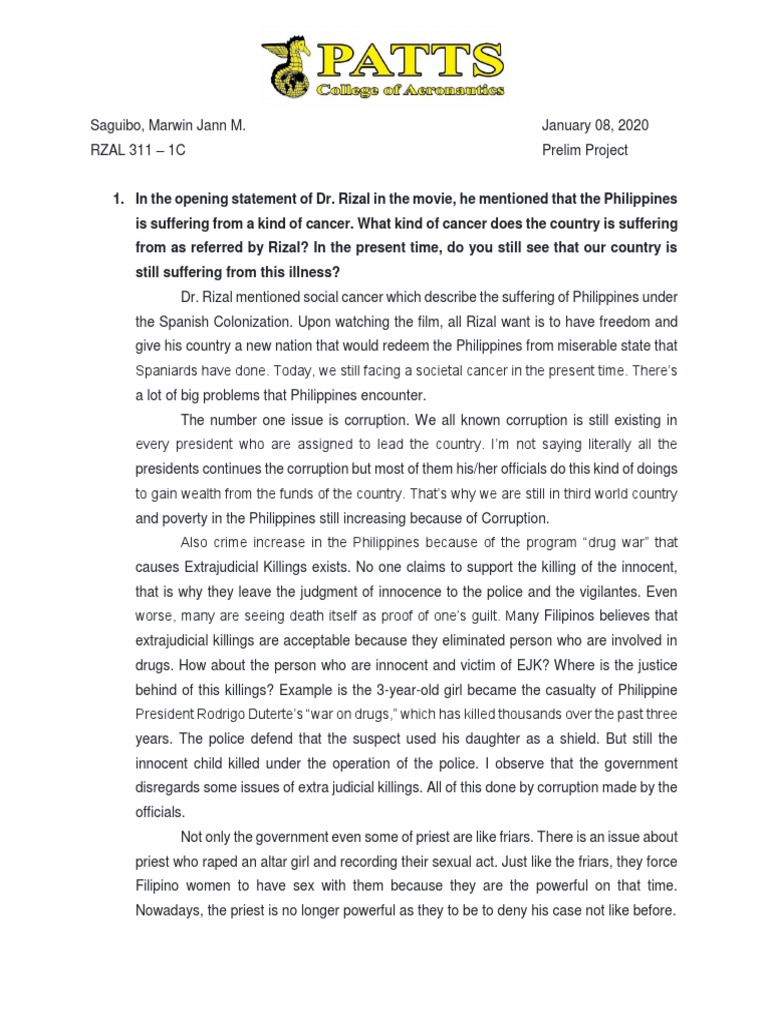 Rizal Project | PDF | Philippines