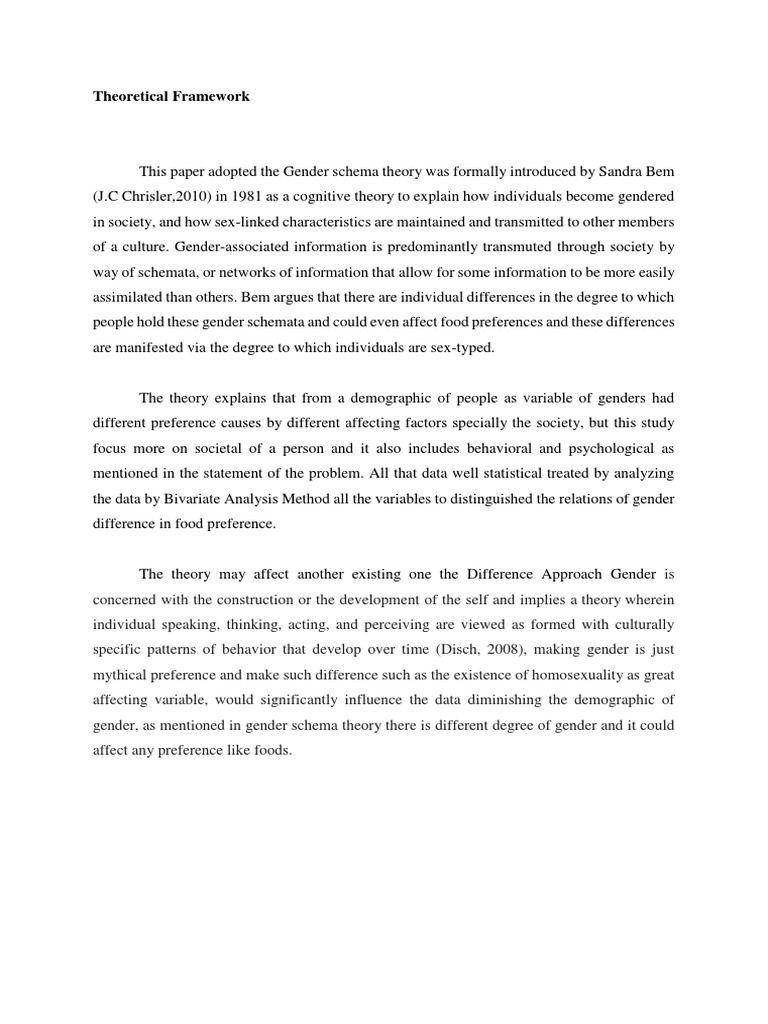 Theoretical Framework | PDF | Gender | Gender Studies