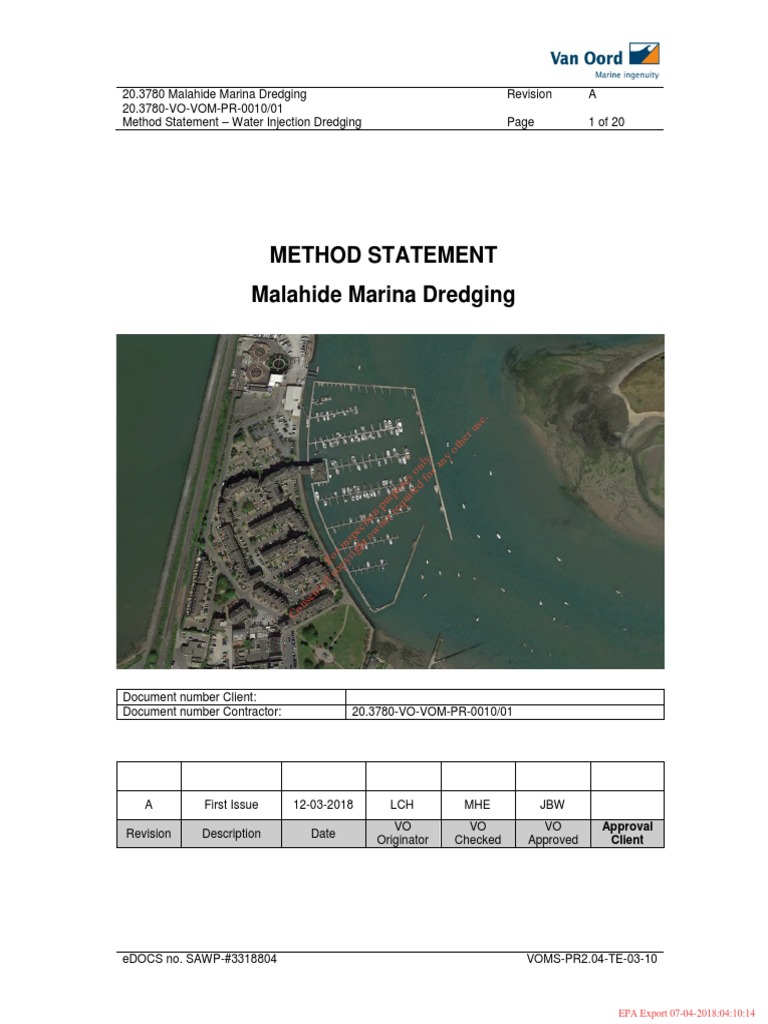 Method Statement and Risk Assessment-Dredging PDF | PDF | Dredging | Risk Assessment