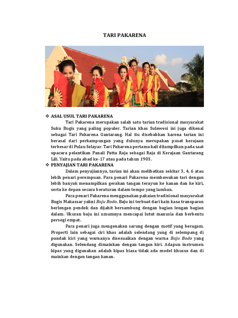 The Dance of Pakarena | PDF