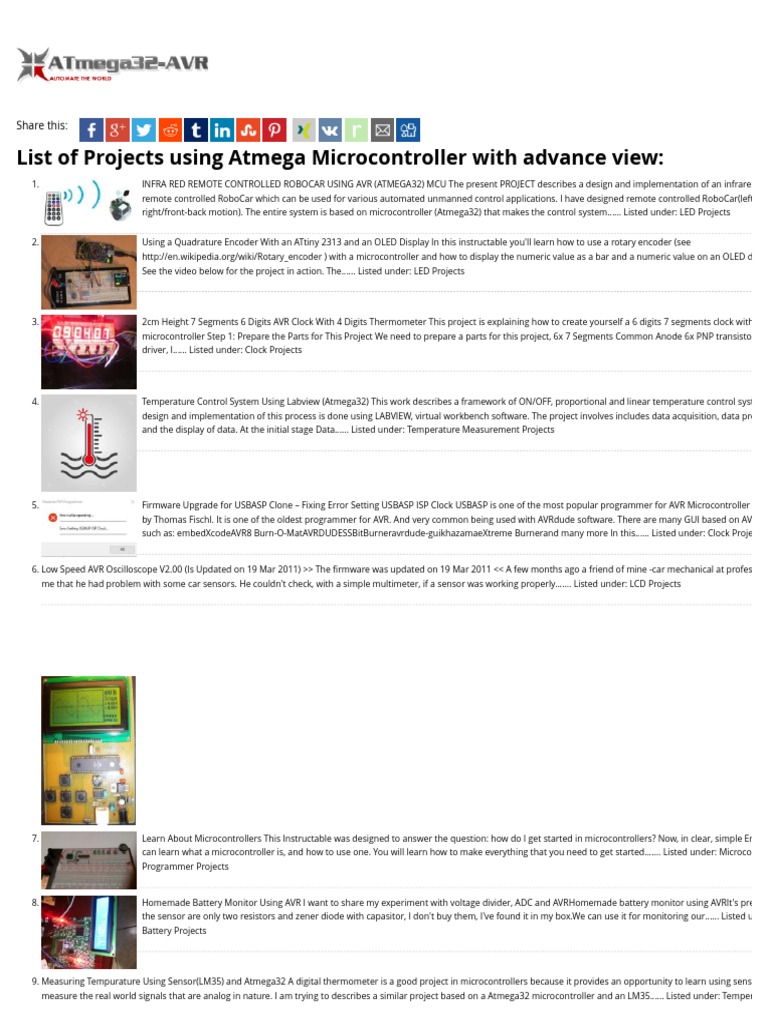 Advanced View of Atmega Microcontroller Projects List - ATMega32 AVR ... Advanced View of Atmega Microcontroller Projects List - ATMega32 AVR ...