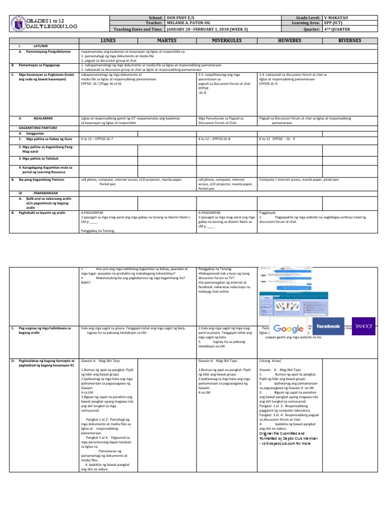 DLL - Epp 5 - Q4 - W3 | PDF