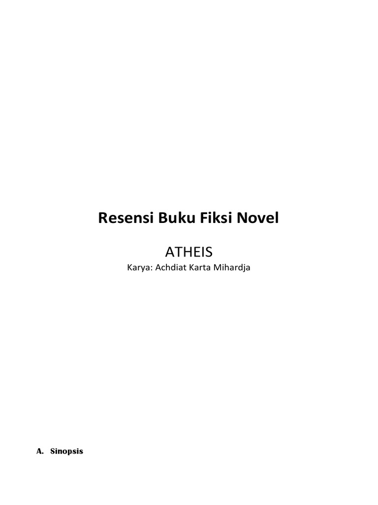 Resensi Novel Atheis | PDF