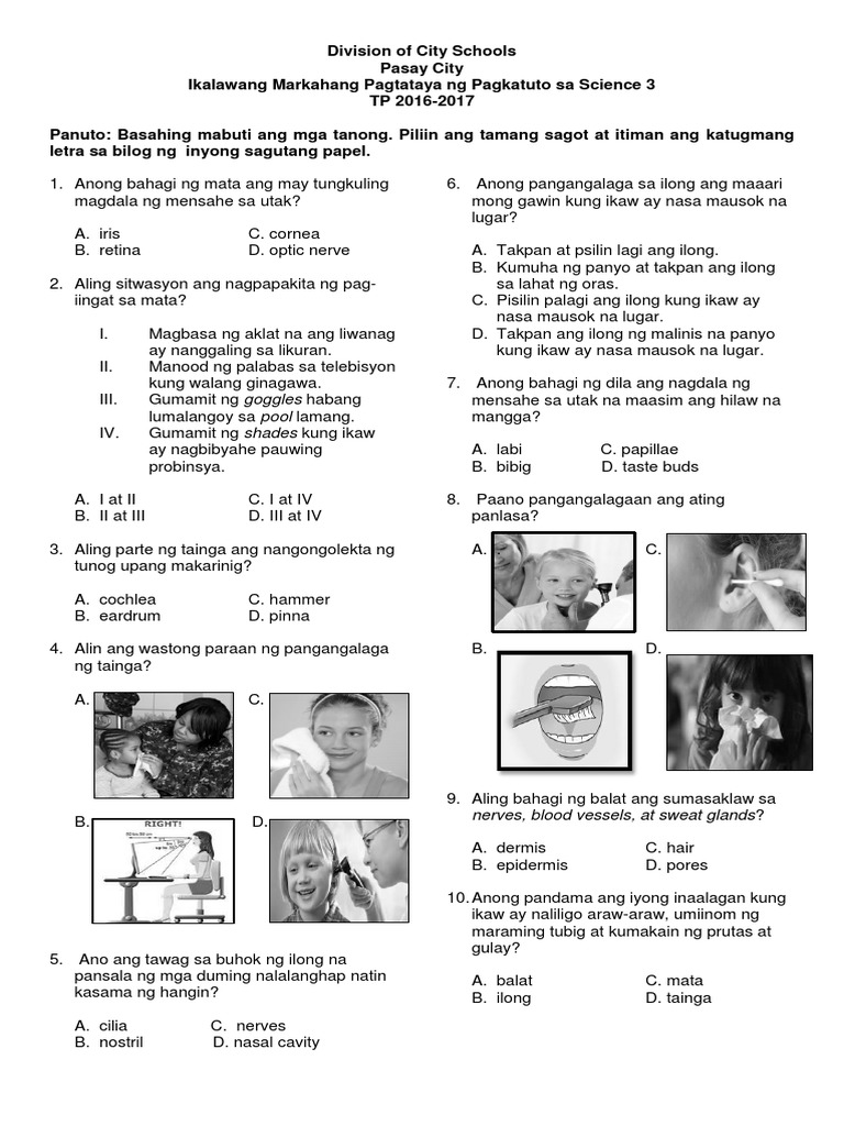 Science 3 Q2 Per - Test 2019-2020 | PDF