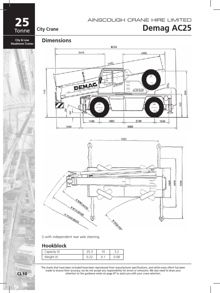 Demag AC25 Crane SPEC | PDF | Crane (Machine) | Vehicles