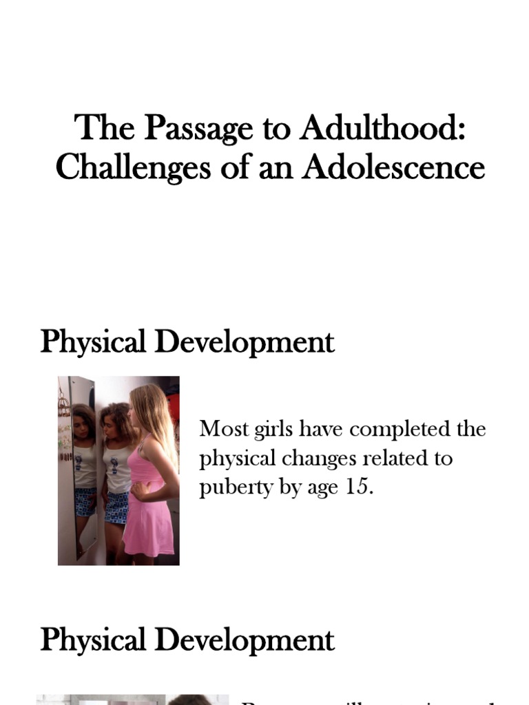 The Passage To Adulthood | PDF | Career & Growth | Self-Improvement