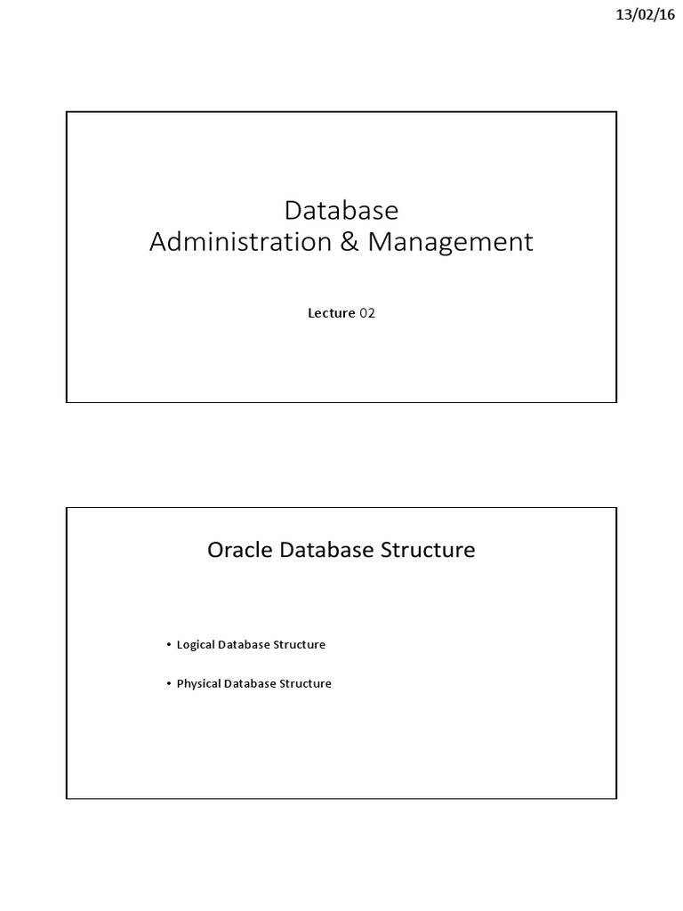 Dbam 02 | PDF | Databases | Backup