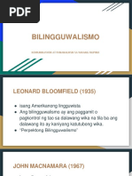 Bilinggwalismo at Multilinggwalismo | PDF