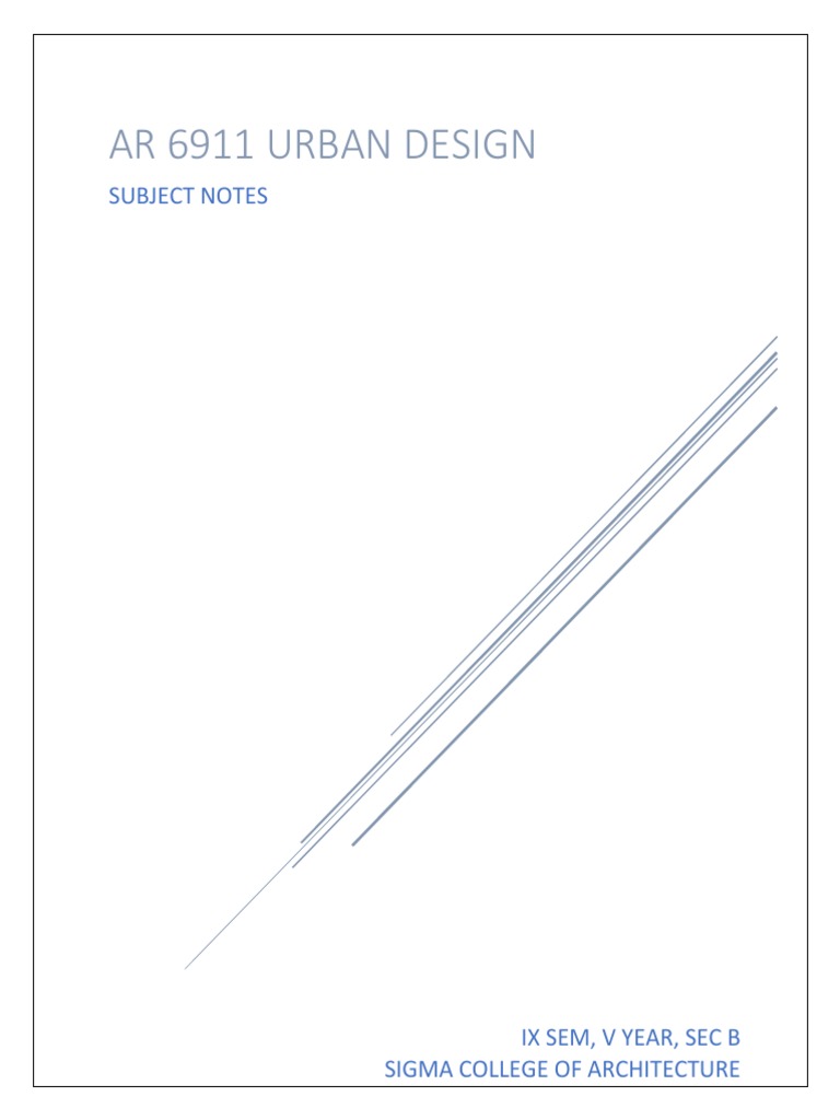 Urban Design Course Overview | PDF | Urban Design | Urban Planning