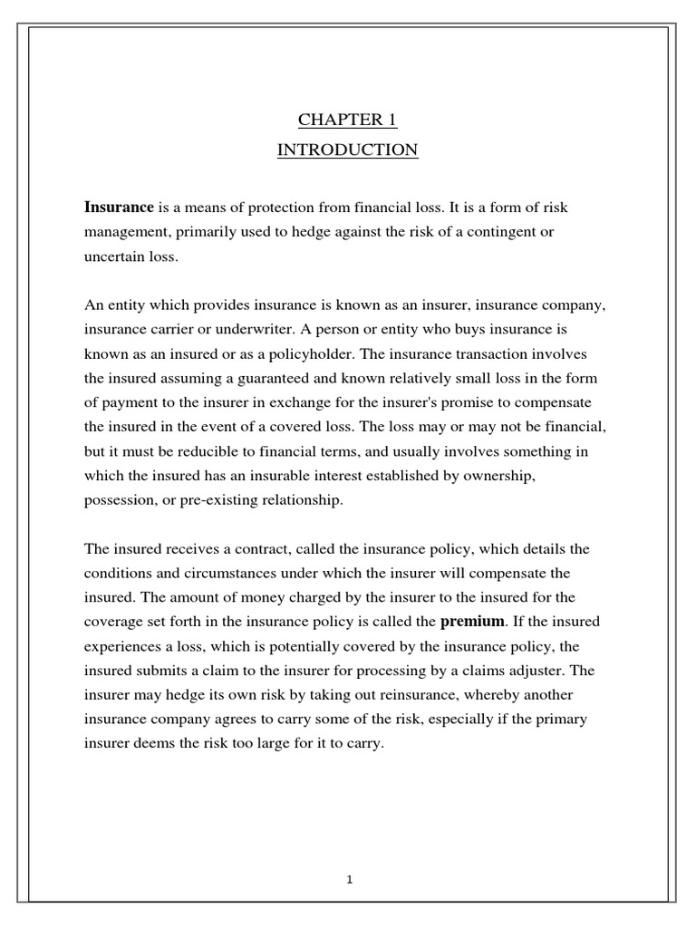 Black Book Project | PDF | Risk Management | Insurance