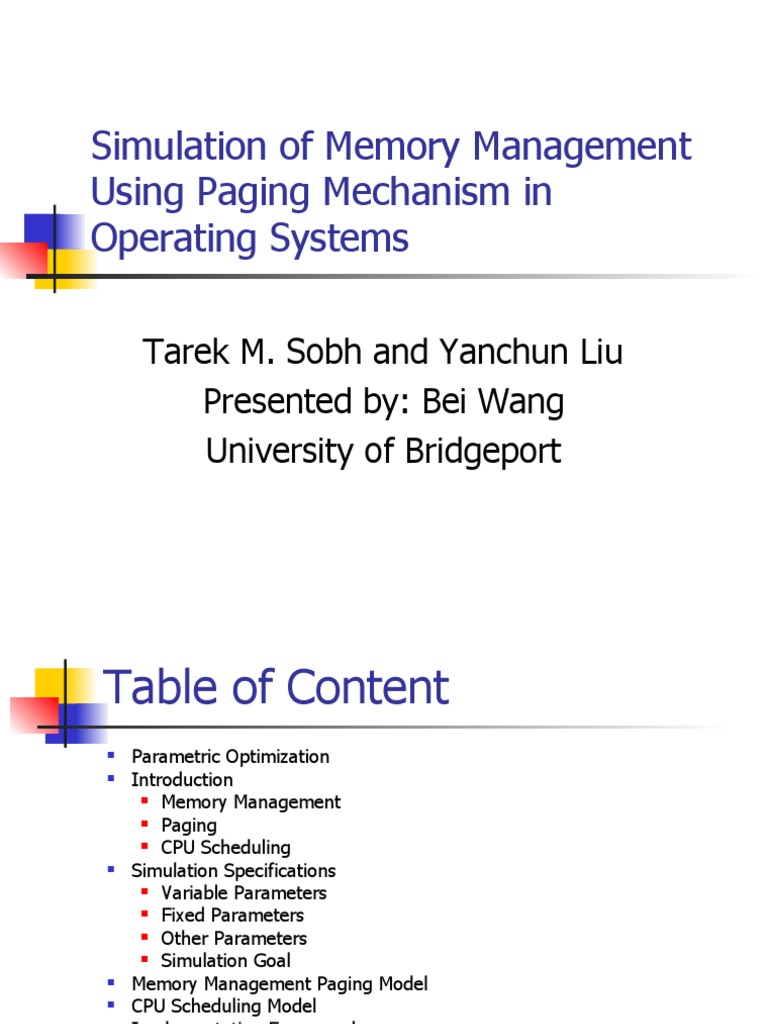 Simulation of Memory Management Using Paging Mechanism in Operating Systems | PDF | Computer ...