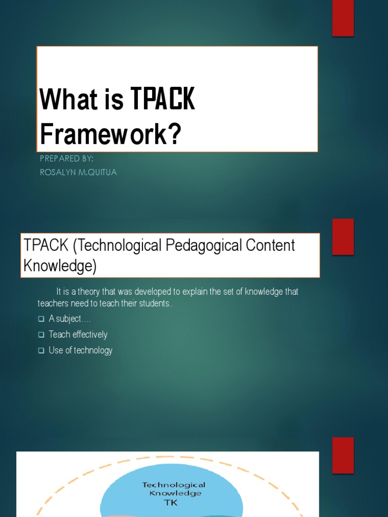 What Is TPACK Framework | PDF | Pedagogy | Teachers