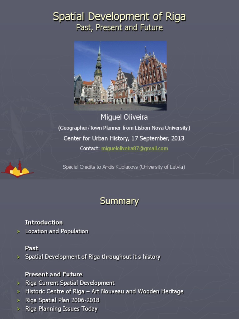 Spatial Development of Riga: Tracing the Evolution of Urban Planning ...