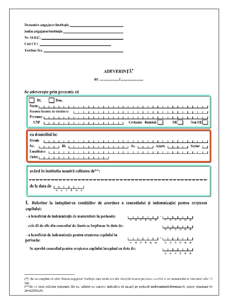 Adeverinta Model 2016 PDF | PDF