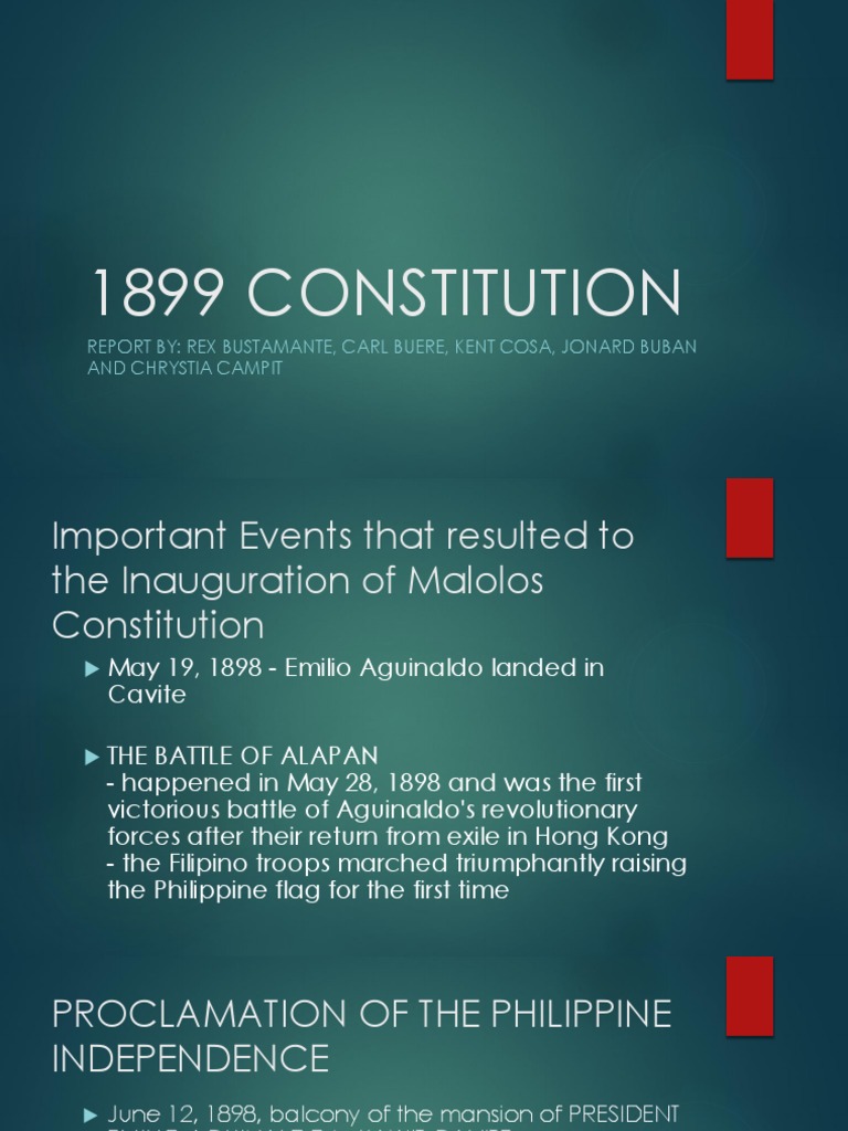 1899 Constitution | PDF | Philippines | Armed Conflict