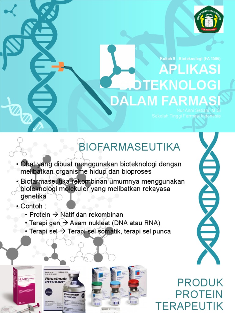Biotek 9. Aplikasi Bioteknologi Farmasi | PDF