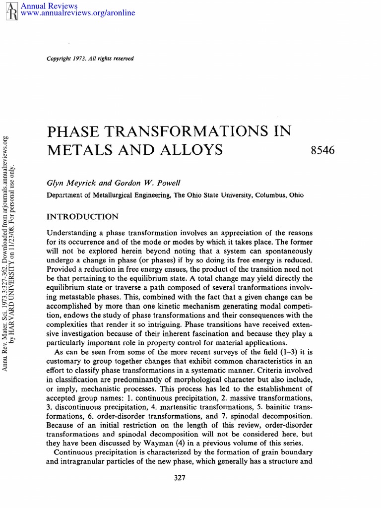 Phase Transformations in Metals and Alloys PDF | PDF | Materials ...