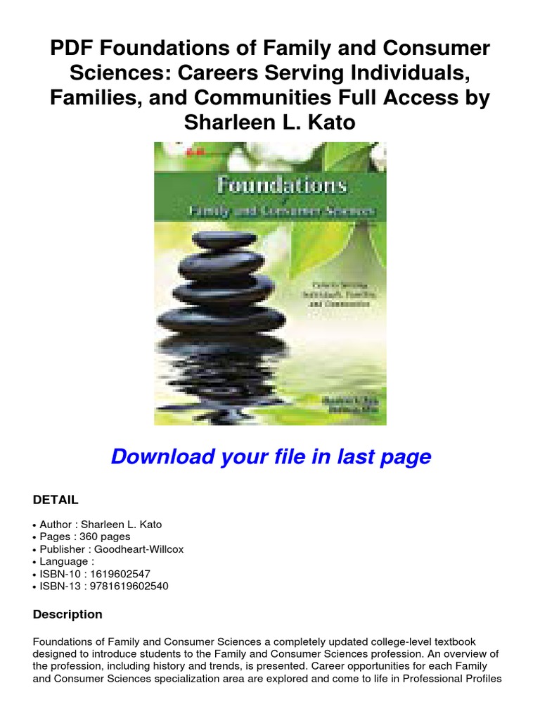 Careers in Family and Consumer Sciences | PDF