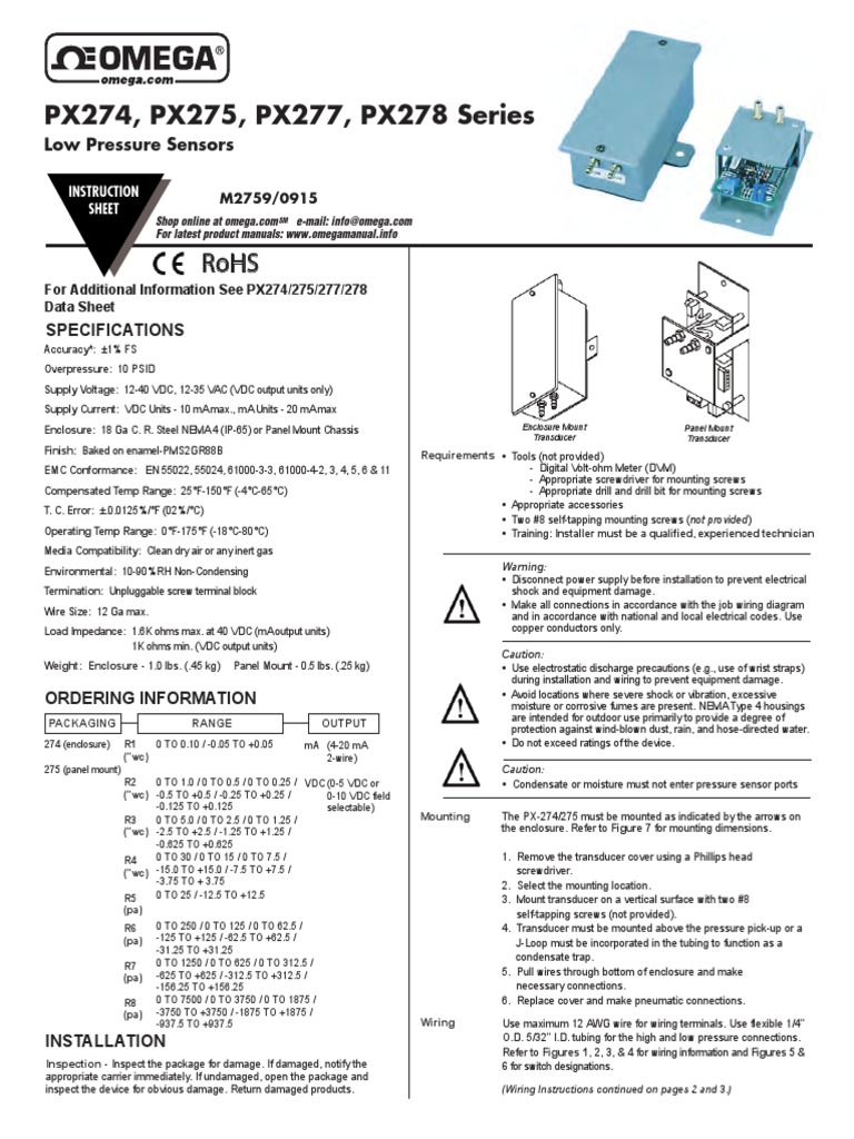 PX274 Manual | PDF | Power Supply | Rectifier