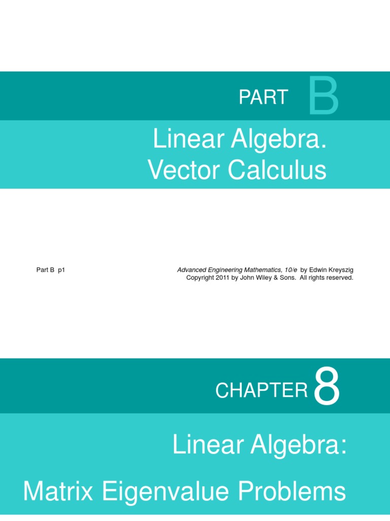 Linear Algebra and Vector Calculus | PDF | Eigenvalues And Eigenvectors ...