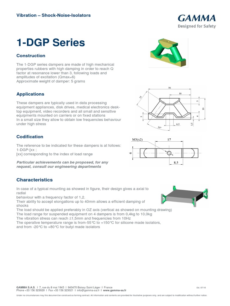 Gamma Datasheet 1-Dgp-Series | PDF | Resonance | Applied And ...