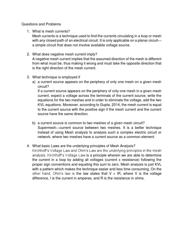 Questions and Problems | PDF