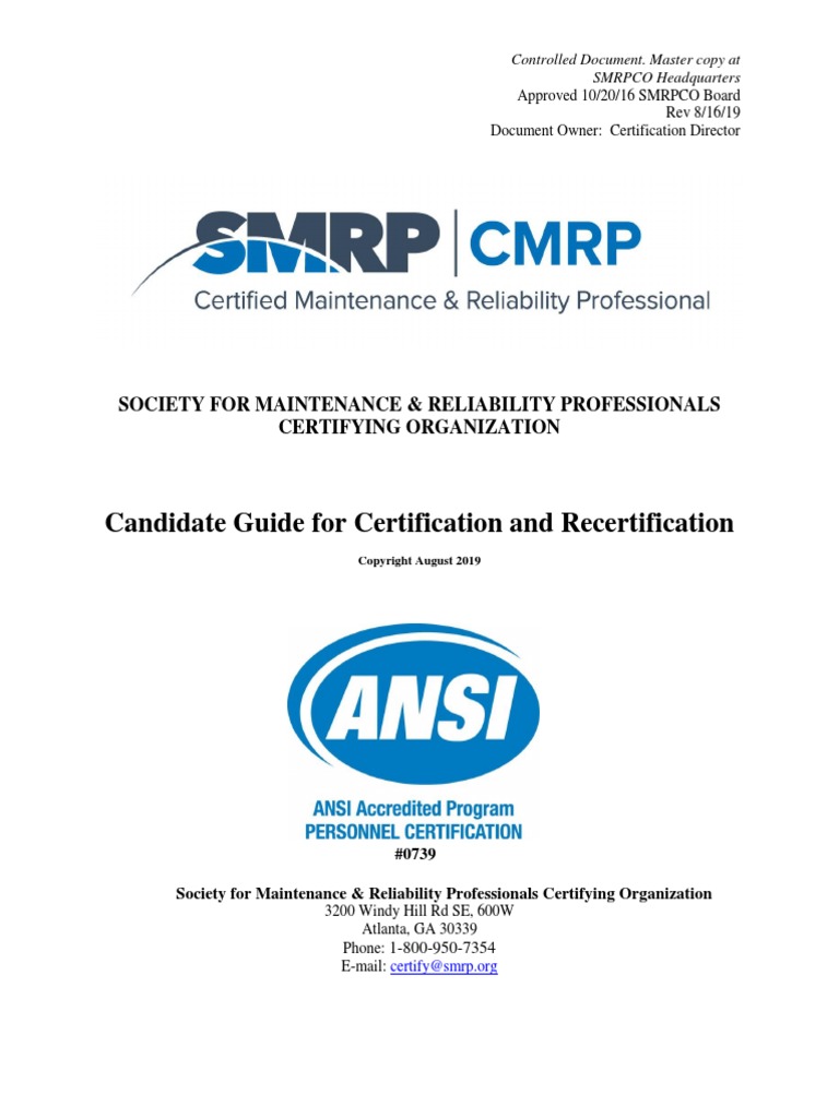CMRP - Guía de Certifiación PDF | PDF | Professional Certification | Board Of Directors