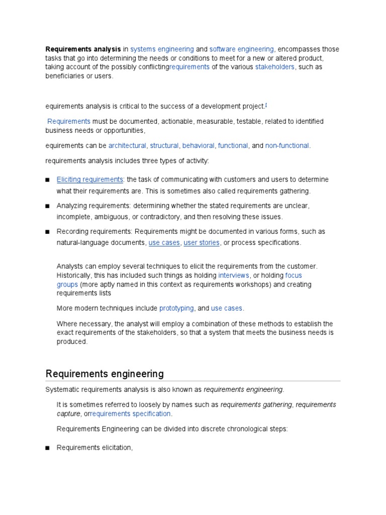 Requirements Analysis in Engineering | PDF | Business Analysis | Use Case