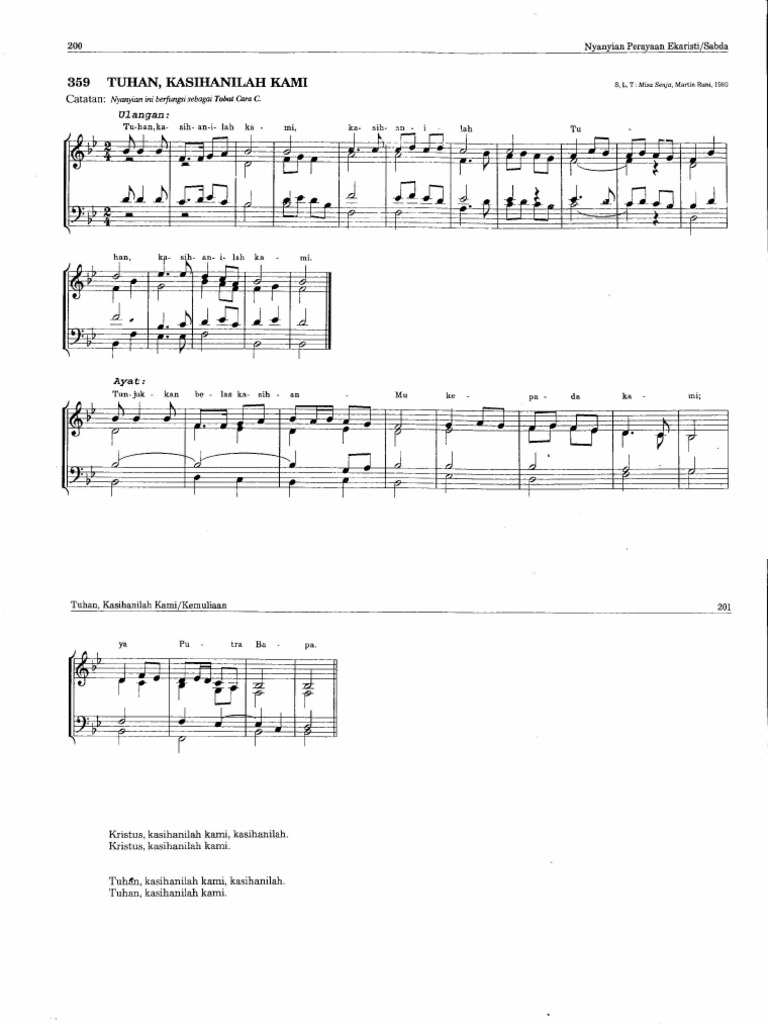 Ordinarium Misa Senja Iringan | PDF