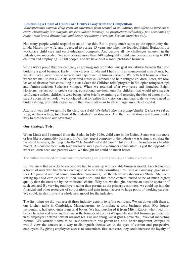 Case Study 3 | PDF | Child Care | Relationships