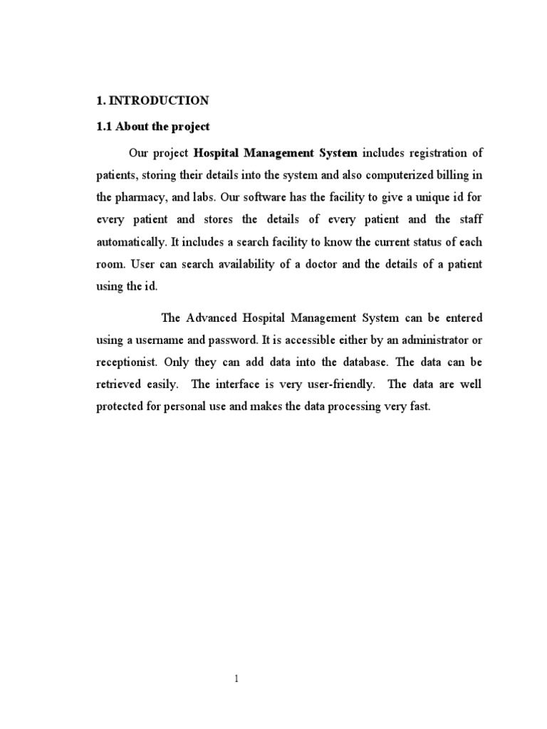 Hospital Management System | PDF | Microsoft Access | Databases