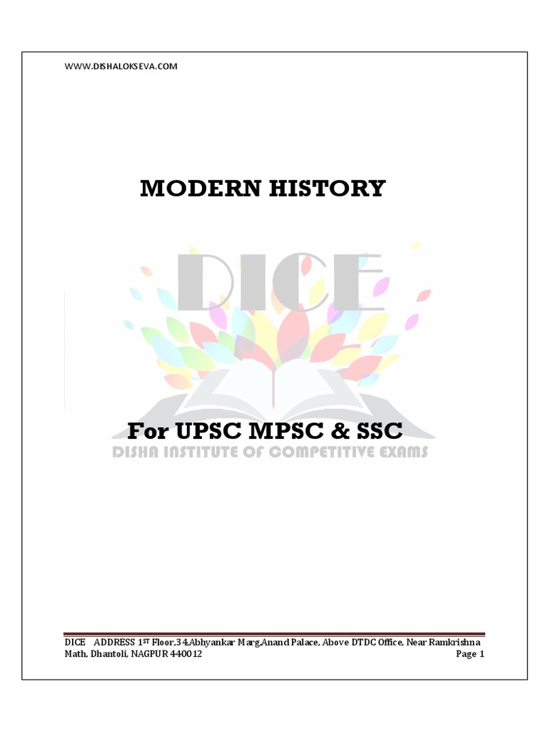 MODERN HISTORY For UPSC MPSC & SSC | PDF | Sikhism | Religion And Belief