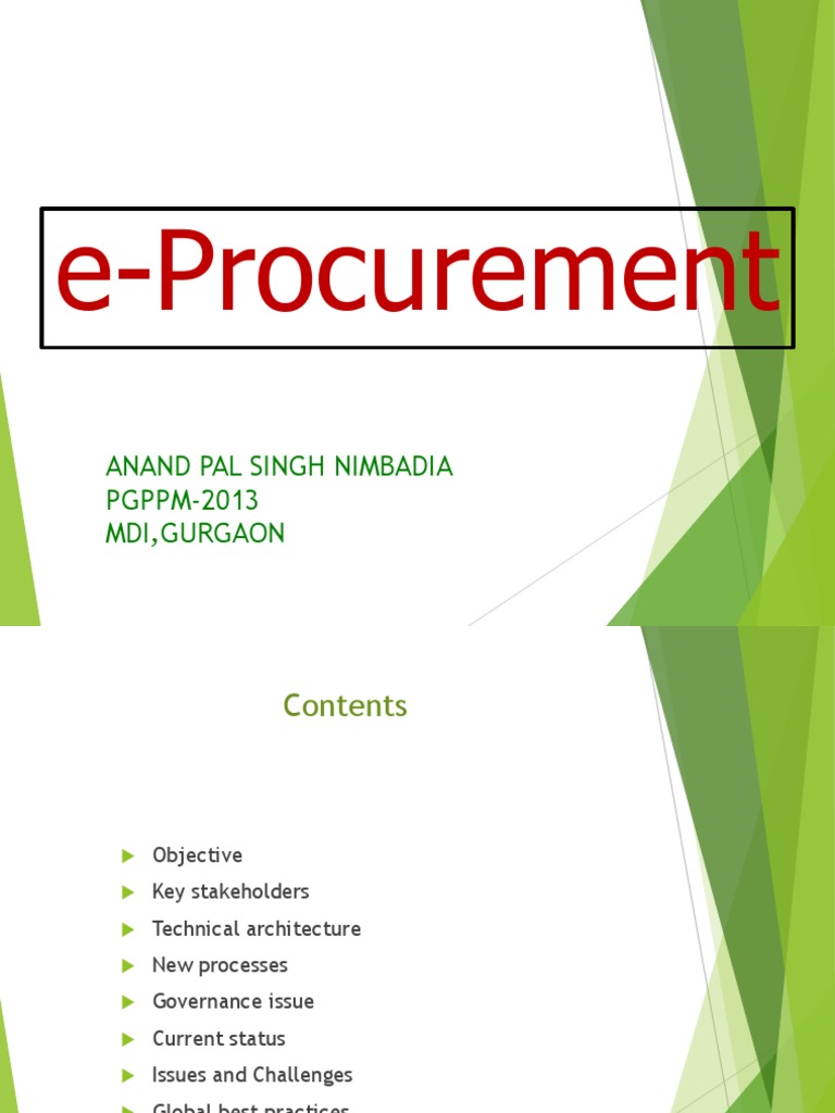 E Procurement | PDF | Procurement | Business