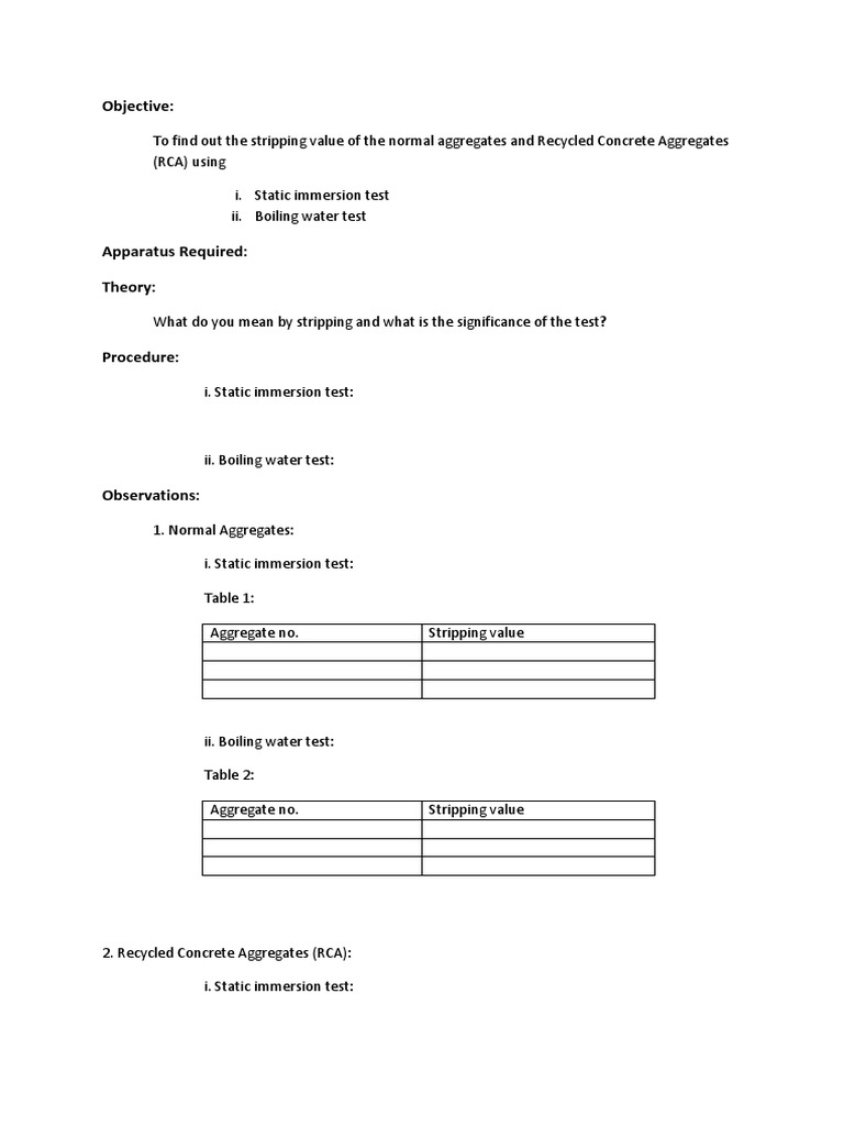Stripping Test | PDF | Construction Aggregate | Teaching Mathematics