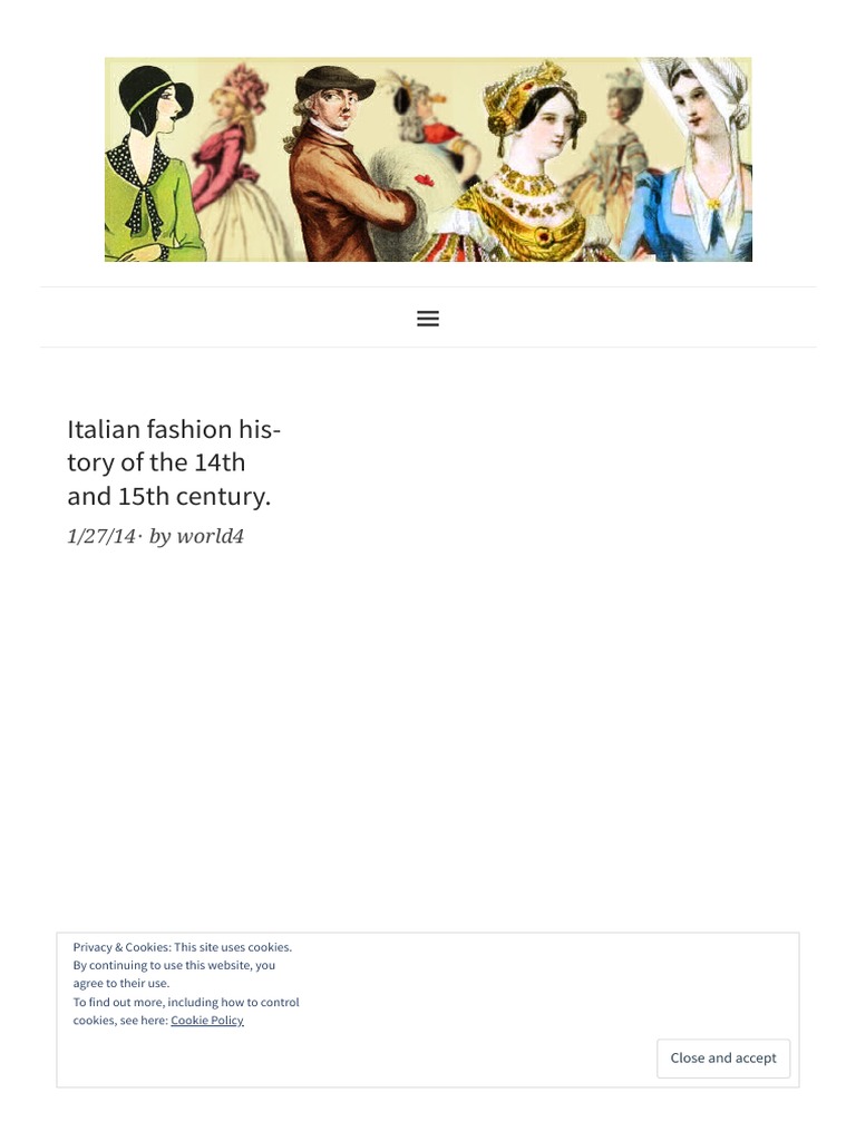 15th Century Italian Fashion Overview | PDF | Cloak | Coat (Clothing)