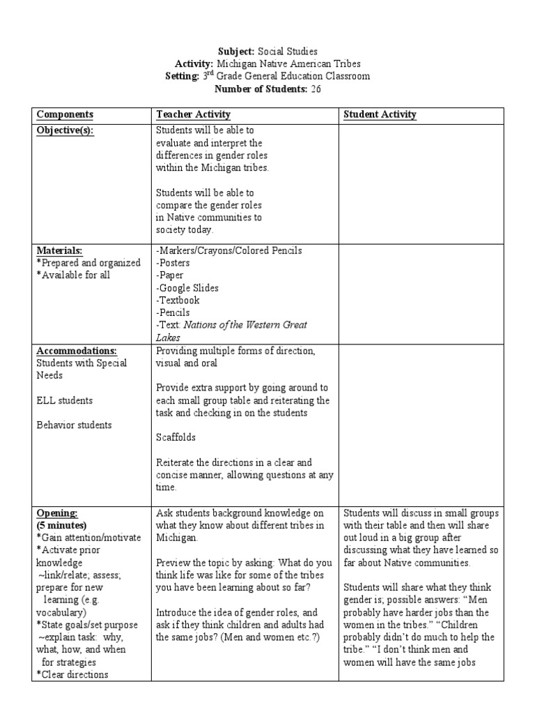 3rd Grade Native American Studies | PDF | Gender Role | Gender