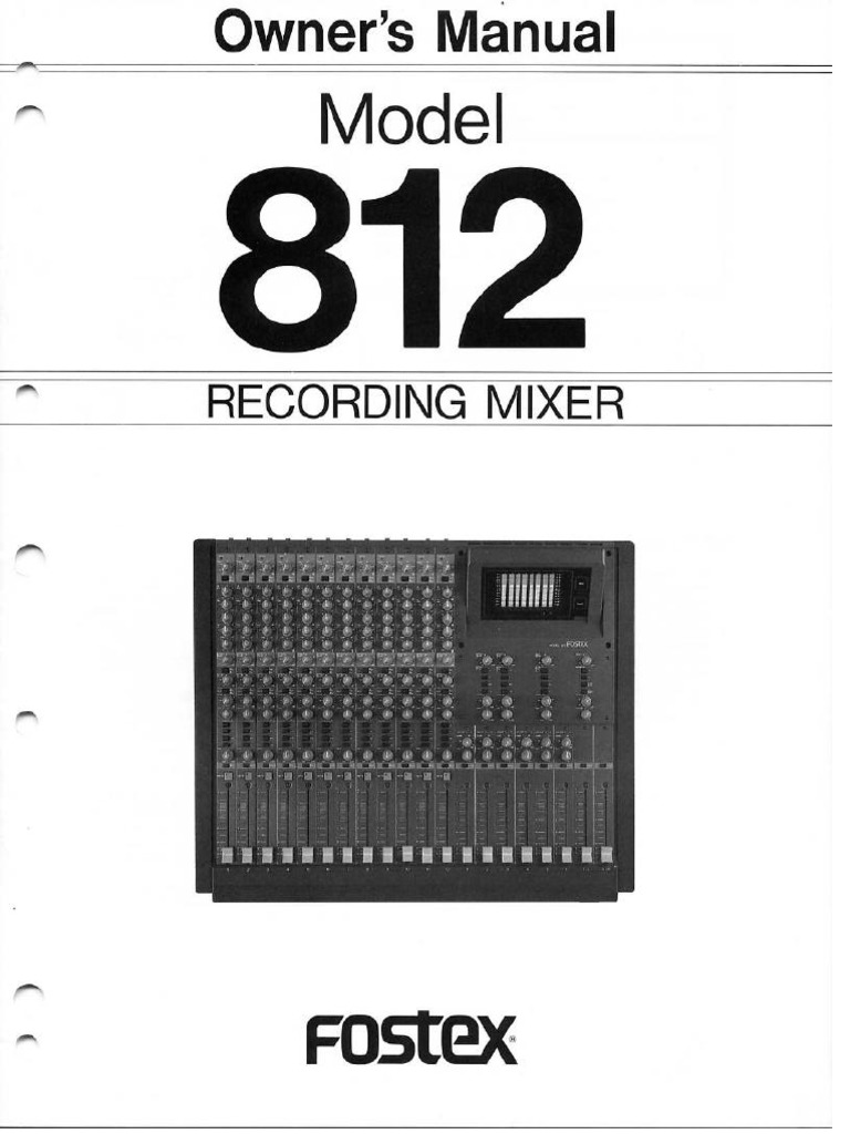 812 Owners Manual PDF | PDF