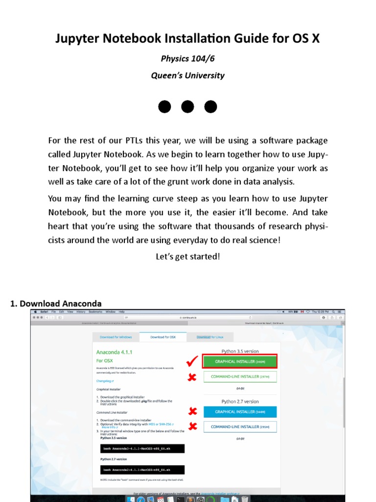Jupyter Notebook Installation Guide (Mac) | PDF | Finder (Software ...