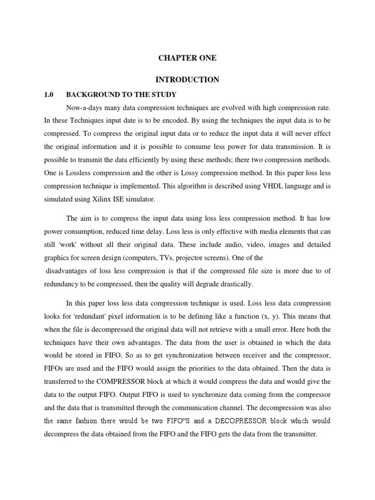 Image Compression And Decompression System Using Run Length Encoding Algorithm Chapter 1 3