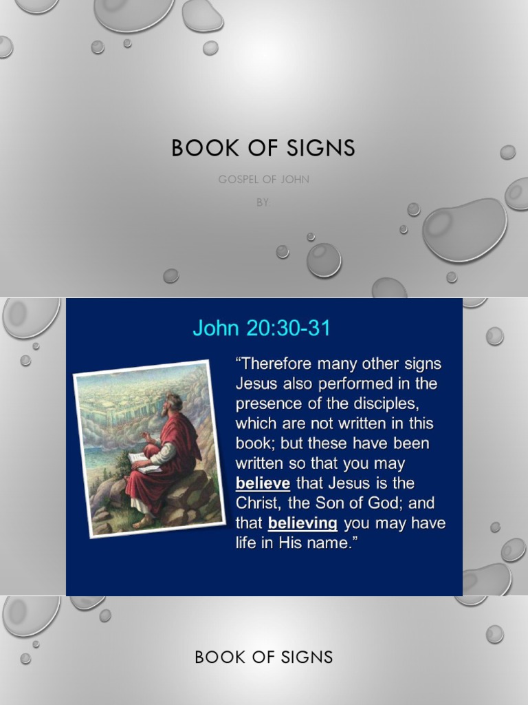 Book of Signs | PDF | Gospel Of John | Ministry Of Jesus