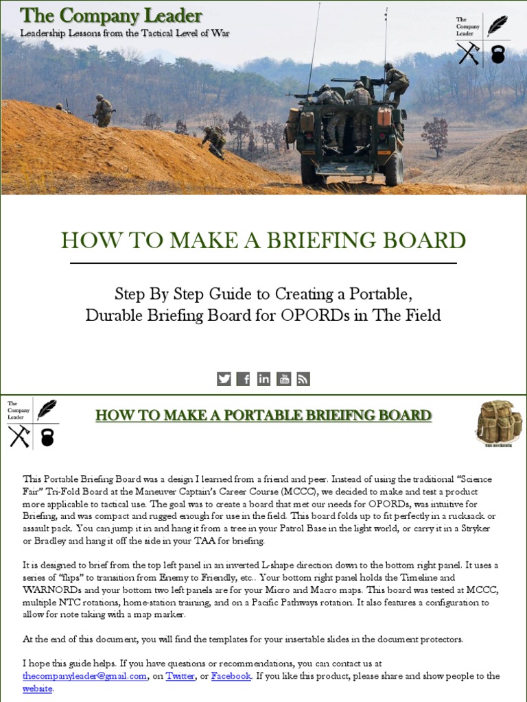 Portable Briefing Board Guide | PDF | Leadership