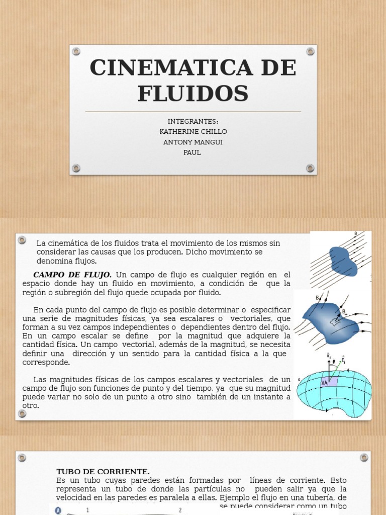 Cinematica de Fluidos | PDF | Flujo laminar | Numero Reynolds