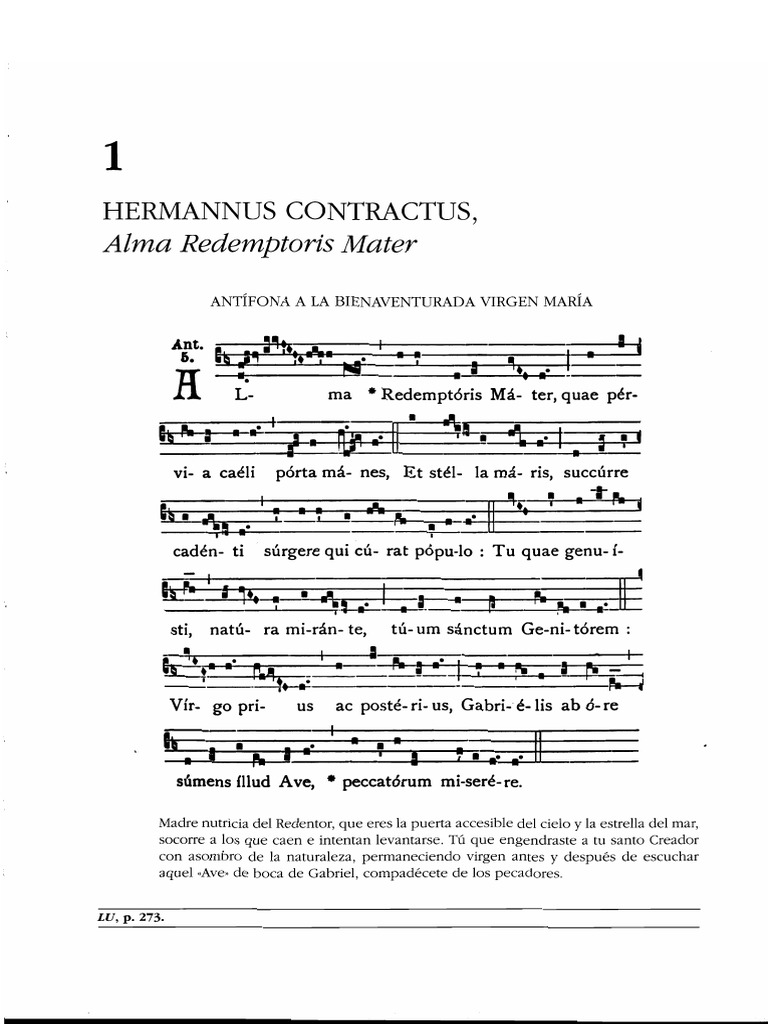 Hoppin-01-Hermannus Contractus-Alma Redemptoris Mater | PDF