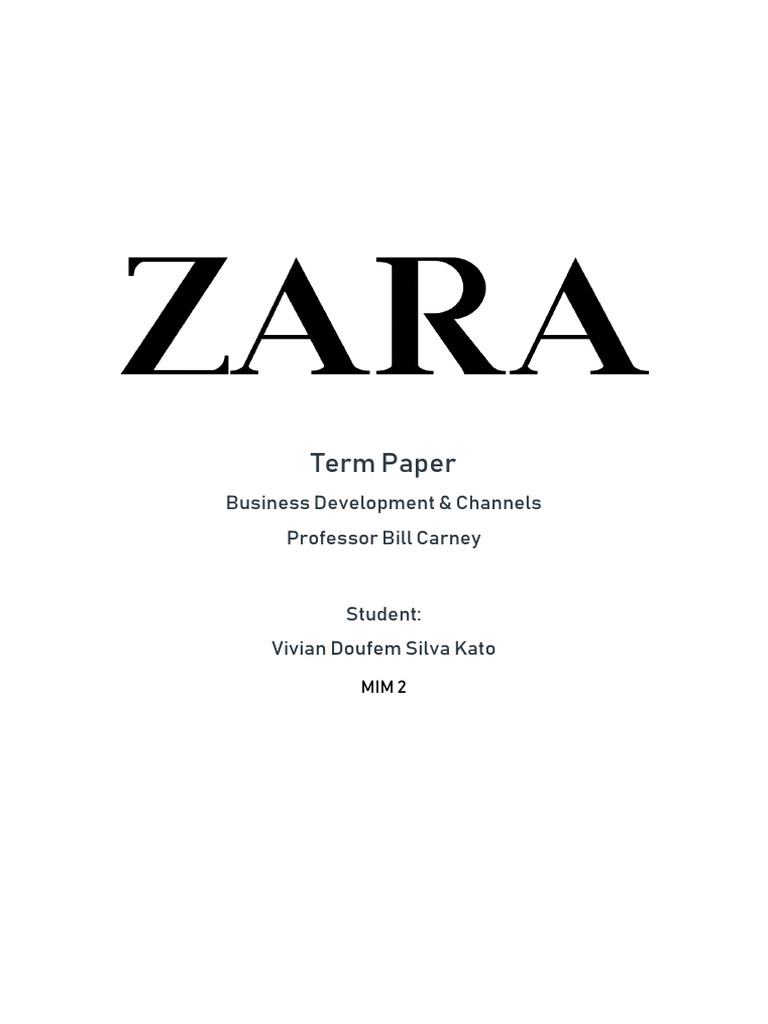Analysis of Zaras INDITEX Business Model | PDF | Retail | Fashion